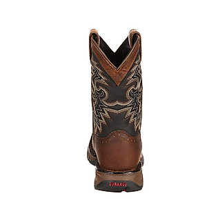 Durango Unisex-Kid's DWBT049 Western Boot, tan Black, 3 M US Little Kid