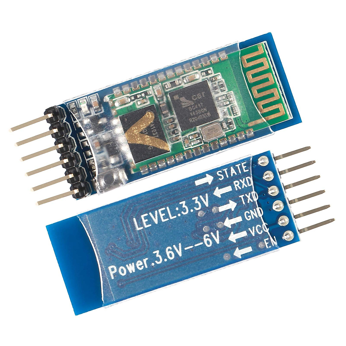5PCS HC-05 Wireless Bluetooth Receiver RF Serial Transceiver Module Master Slave Integrated Bluetooth Module 6 Pin Wireless Serial Port Communication BT Module