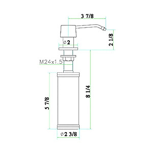 ALFI brand AB5004 Solid Modern Soap Dispenser, Polished Stainless Steel