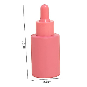 Bluelans Glass Dropper Bottle, 30ml Glass Tincture Bottle with Eye Dropper for Essential Oils, Liquids, Refillable Leakproof Travel Bottle with Dropper Pipette Pink A