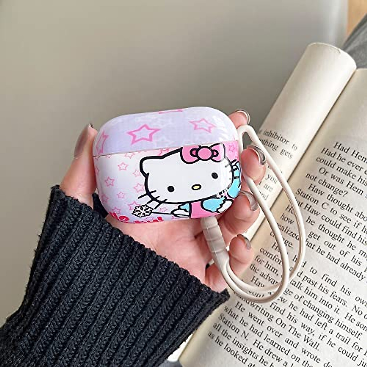 Anime Pattern Compatible with AirPod Pro 2nd Case, Anime Airpod Case for Boys Girls Teens, IMD Full Body Protection Shockproof Cover with Lanyard for Apple AirPod Pro 2nd (Marie Cat)