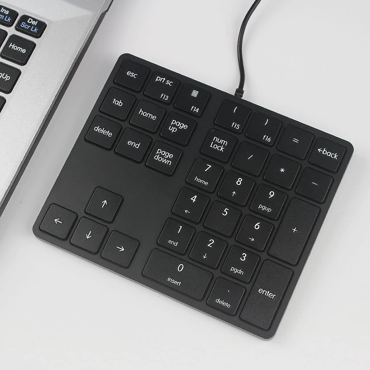 Qisan Numeric Keypad 34 Keys (30%) Mini Multifunctional Wired Number Keypad Black Magicforce | Number Pad for Laptop | Gaming Keypad for Pc | Laptop Accessories | Keypad for Computer-Black Magicforce