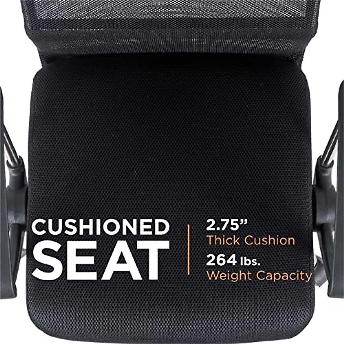 Comfty Executive Leather & Mesh Office Chair, Black