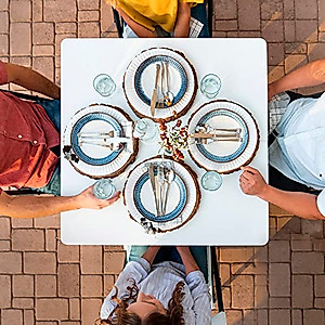 Lifetime 80273 Fold in Half Square Table, 34 Inch, White