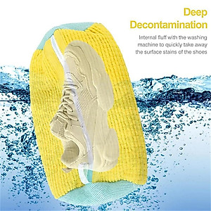 Hiyniaz 2Pcs Shoe Washing Bag for Washing Machine, Laundry Shoe Bag for Washer and Dryer, Reusable Shoe Washing Bag