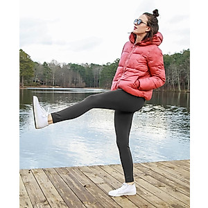 FULLSOFT 3 Pack Fleece Lined Leggings Women High Waisted Workout Winter Warm Thermal Yoga Pants(3 Pack Black,Black,Dark Grey,Small-Medium)