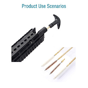 Rifle Gun Barrel Cleaning Kits for .177/.22 (4.5/5.5mm) Caliber, Bore Brush,Pistols Airgun Gun Care Cleaning Rod Brush Set for Hunting and Shooting