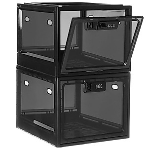 Lalifebuss Medicine Lock Box, Medication Lockable Container for Refrigerator Food Safe Locking Box Tablet Phone Locked Box for Kitchen Home School and Office Safety