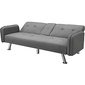 HHOK Futon Sofa Bed Living Room Furniture Sets Modern Convertible Folding Lounge Couch Loveseat Daybed Upholstered Sofá for Bedroom Apartment,Home Office