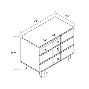 Little Seeds Aviary 3-Drawer Dresser with Gold Hardware, White