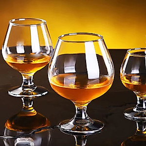 Ufrount Brandy Wine Glasses Set of 12,Clear Glass Brandy Snifter 11 OZ,Short Stemmed Cognac Glasses Drinking and Tasting Glassware for Bourbon,Scotch,Spirit
