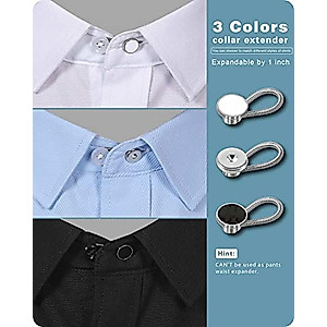 YUANHANG 18Pcs Shirt Collar Button Extender: Neck Button Extender for Mens Dress Shirt - Comfortable Tie Collar Expander