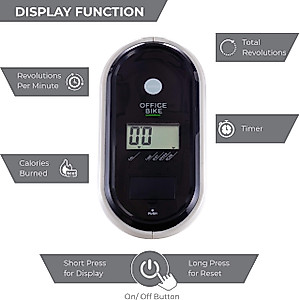 Upright Training X-Bike With Magnetic Resistance - Exercise Cycling Bicycle for Cardiac Aerobic Exercise, White - Keep Fit at Work or Home - 8 gears - Digital Display - Arm Rest - Non-Slip Pedals