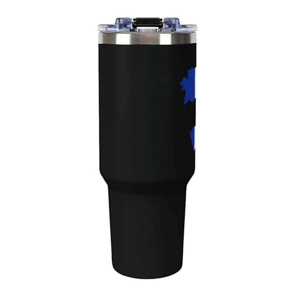 Flag Map of French Insulated Tumblers with Handle Stainless Steel Coffee Mug Funny Travel Cup with Lid Straw 40oz