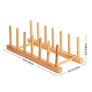 Vinyl Record Storage Holder Stand Rack Eco Friendly Wooden CD Display Stand, Stackable Modern CD Holder Portable Countertop Desktop Magazine Rack Record Storage Shelf - for 12" and 7" Recor