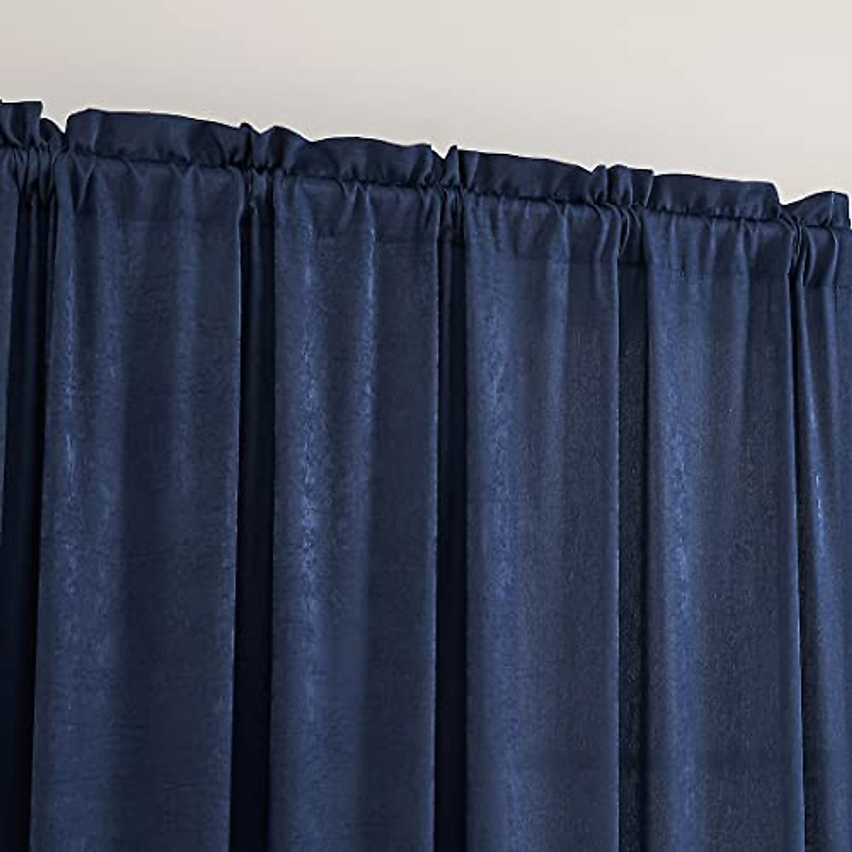 Privacy Sheer Curtains 84 inch Length 2 Panels Set, Semi Sheer Privacy Curtain Drapes, Navy Rod Pocket Velvet Opaque Privacy Curtains for Windows Living Room Bedroom Sunroom French Doors (52"W x 84"L)