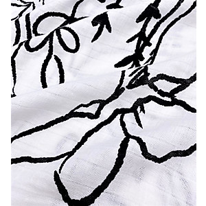 Cute New York Premium Cotton Muslin Swaddle Blankets for New Born Boys Girls (Flower)