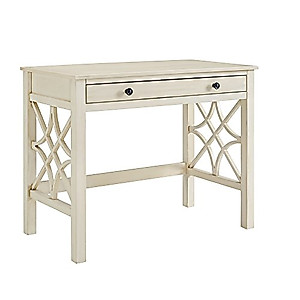Linon Desk, Antique White, 38 x 20 x 30