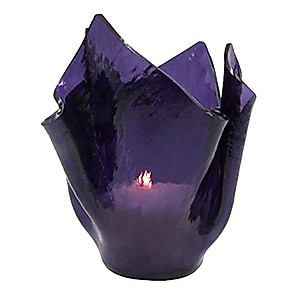 Lavender Purple Cathedral Rough Rolled Vases, Dishes, and Sets (Lavender Cathedral Vase)