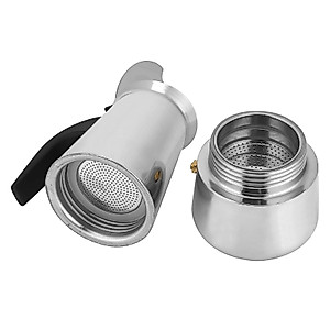 OUKENS Stovetop Espresso Maker, 4cup/200ml Italian Classic Coffee Maker Stainless Steel Moka Pot Percolator Coffee Pot Coffee Kettle Pot for Home Kitchen Induction