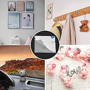 UPINS 120 Pack Square Double Sided Foam Tape Strong Pad Mounting Adhesive Tape (White)