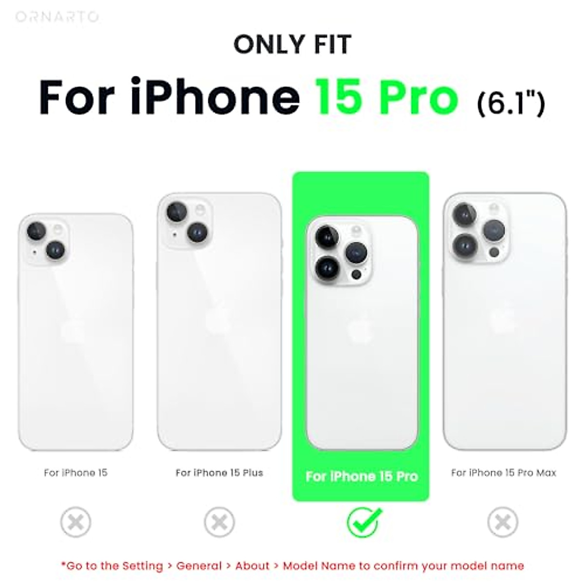 ORNARTO Compatible with iPhone 15 Pro Case 6.1", Liquid Silicone 3 Layers Full Covered Soft Gel Rubber Cover, Shockproof Protective Slim Phone Case with Anti-Scratch Microfiber Lining-White