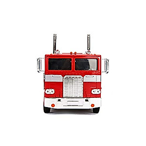 Jada Toys Transformers G1 Optimus Prime Truck with Robot on Chassis Die-cast Car