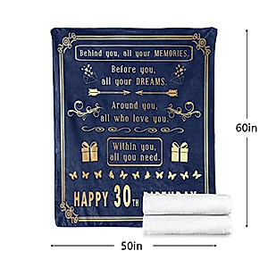 Happy 1992 30th Birthday Gifts Blanket for Women,30th Birthday Gifts for Women 60"x50",30th Birthday Gift Idea for Wife Sister Friends,30th Birthday Decorations Throw Blanket,Unique 30th Birthday Gift
