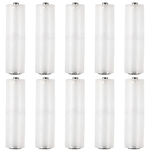 Coliao 10pcs AAA to AA Battery Adapter AAA to AA Battery Converter Holder Battery Adapter Converter for AAA to AA Battery Clear Color