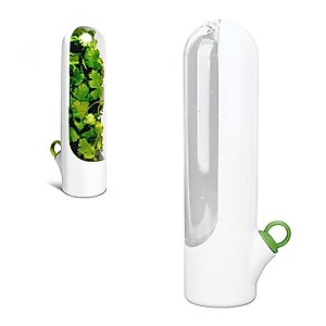 KENANLAN Herb Keeper, Herb Saver Pod, Cilantro Containers for Refrigerator, Herb Storage Container Savor Preserver for Cilantro Mint Parsley Asparagus, 25cm