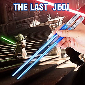 Light Up LightSaber Chopsticks, Blue Pair