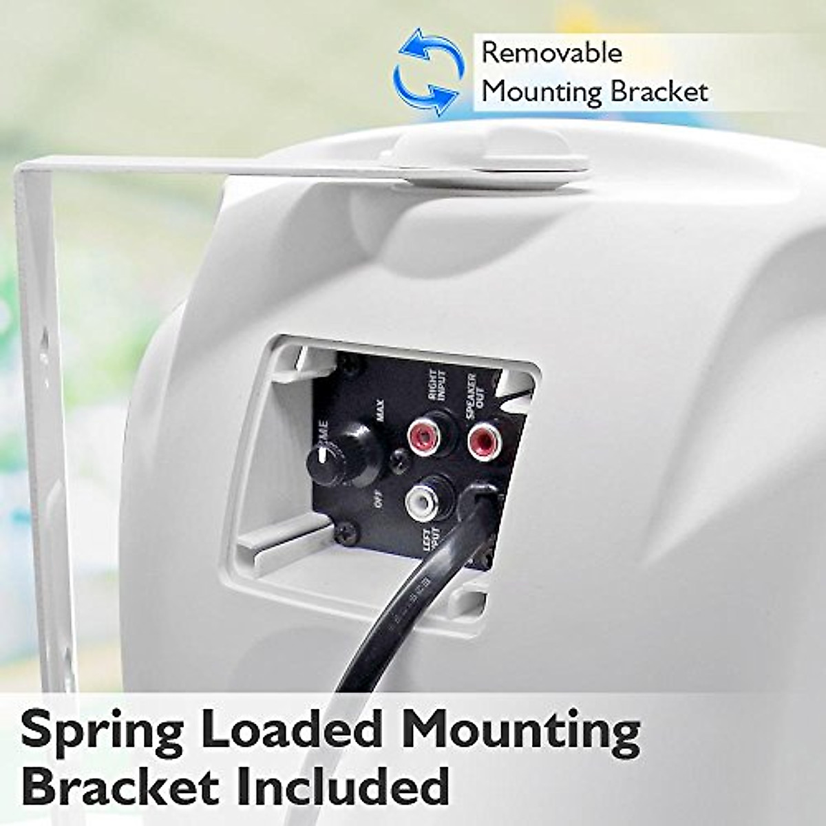 Outdoor Waterproof Wireless Bluetooth Speaker - 6.5 in 800 Watt Pair 2-way Weatherproof Wall/Ceiling Mounted Dual Speakers w/Heavy Duty Grill,Universal Mount,Patio,Indoor Use-Pyle PDWR64BTW,White