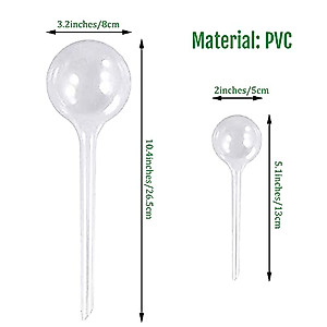 Qiuttnqn 10 Pcs Clear Plant Watering Bulbs,Plastic Automatic Watering System for Plants,Garden Water Device for Plant Indoor Outdoor