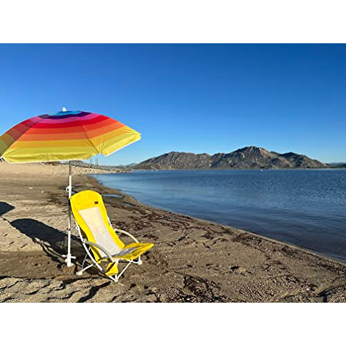 Nice C Beach Chair with Umbrella and Cooler + Low Beach Chair 2 Pack Orange