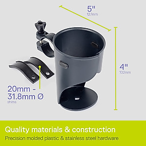 Bike Cup Holder by Delta Cycle - Expanding Beverage Cup Holder for Bike Handlebar - Universal Bike Drink Holder, Stroller Cup Holder, or Walker Cup Holder - Tool-Free Installation