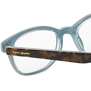 Kate Spade Women's Rebec Cat Eye Reading Glasses, Tortoise Aqua, 49 mm (2 x Magnification Strength)