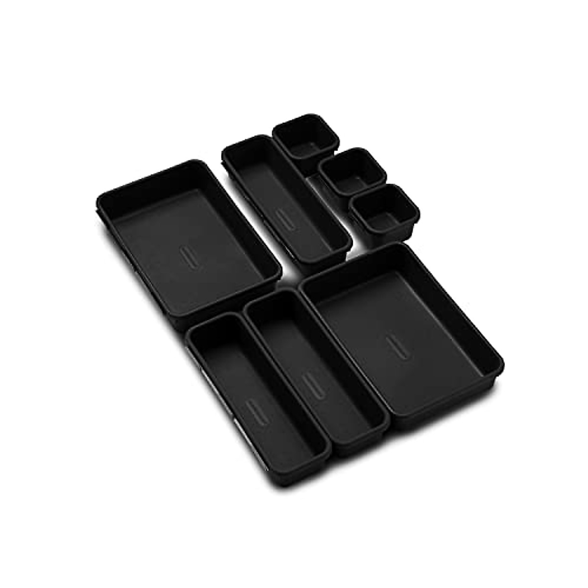 madesmart Interlocking Pack-Carbon Collection Organizer, 8-Piece Bin, PremiumCarbon