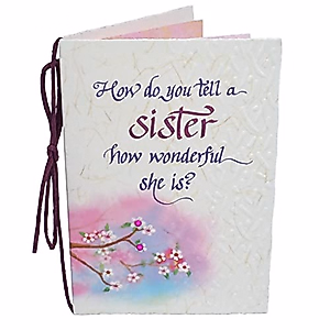 Blue Mountain Arts Sister Card - Thank You Card, Holiday Card, Any Occasion Card, Gemstone Accented, Eco-Friendly, 6.9 x 5.4 Inches