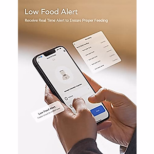 Nooie Pet Feeder, Smart Automatic Cat Feeder, 2.4GHz Wi-Fi, 3.8L Dry Food Dispenser, Portion Control, Low Food Detection, Real-Time Alerts, Clog-Free, Stainless-Steel Bowl, Suitable for Small Dogs