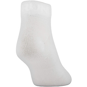 Under Armour Women's Essential Lightweight Low Cut Socks, 6-Pairs, White, Medium