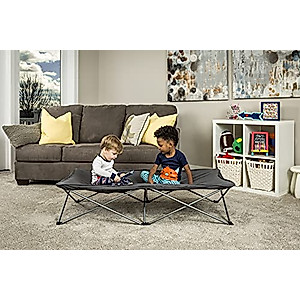 Regalo My Cot Extra Long Portable Bed, Includes Fitted Sheet, Gray 54x28x12 Inch (Pack of 1)