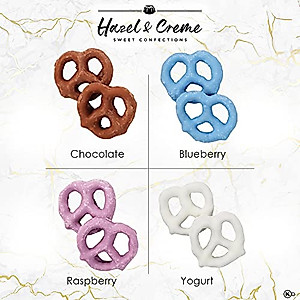Hazel & Creme Yogurt Pretzels - Chocolate Covered Pretzels - Gourmet Holiday Pretzels - Assorted Gourmet Flavors - Thank You, Birthday, Sympathy Gift