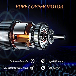 NEWSTYP 6 Inch Cordless Car Buffer Polisher with 2Pcs 12V 2.0Ah Rechargeable Battery, 6 Variable Speed, 5000RPM, Wireless Buffer Polisher Kit for Waxing/Car Detailing/Car Scratch Repairing/Sander