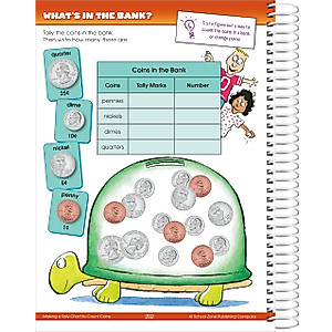 School Zone - Big Second Grade Workbook - 320 Spiral Pages, Ages 7 to 8, 2nd Grade, Word Problems, Reading Comprehension, Phonics, Math, Science, and More (Big Spiral Bound Workbooks)