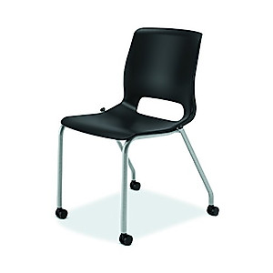 HON Motivate Guest Chair - Stacking Chair for Office Set of Two, Onyx (HMG1)