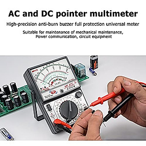 Mf47 Ac/dc Analog Multimeter, Mechanical High-Precision Anti-Burn Buzzer Full Protection Multimeter, Pointer Multimeter Tester, 27.5 * 21 * 5.4cm