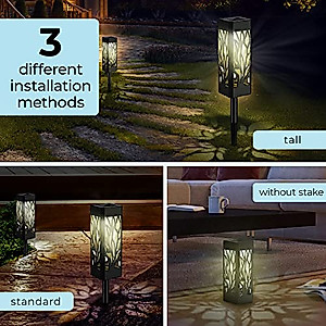 10 Pack Solar Pathway Lights Outdoor Waterproof - Upgraded LED for 2023 Garden Lights Solar Powered - Warm White Landscape Solar Yard Lights for Patio Walkways - Outdoor Solar Lights Decorative