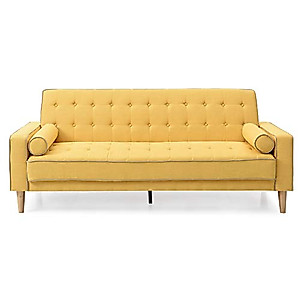 Glory Furniture Futon Sofa Bed, Yellow