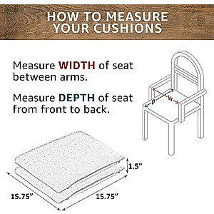 JREDDI Chair Cushions for Dining Chairs Set of 4 - Linen Kitchen Chair Cushions Set of 4, Dining Chair Cushions Set of 4, Chair Pads with Ties for Home Kitchen Office Decor (Beige, Hard Cotton)