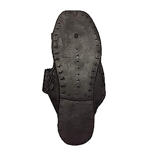 Beadscape ~ A Bit of Deja Vu Hippie Indian Water Buffalo Jesus Sandals 100% Leather (black, men's size 10/women's size 12)